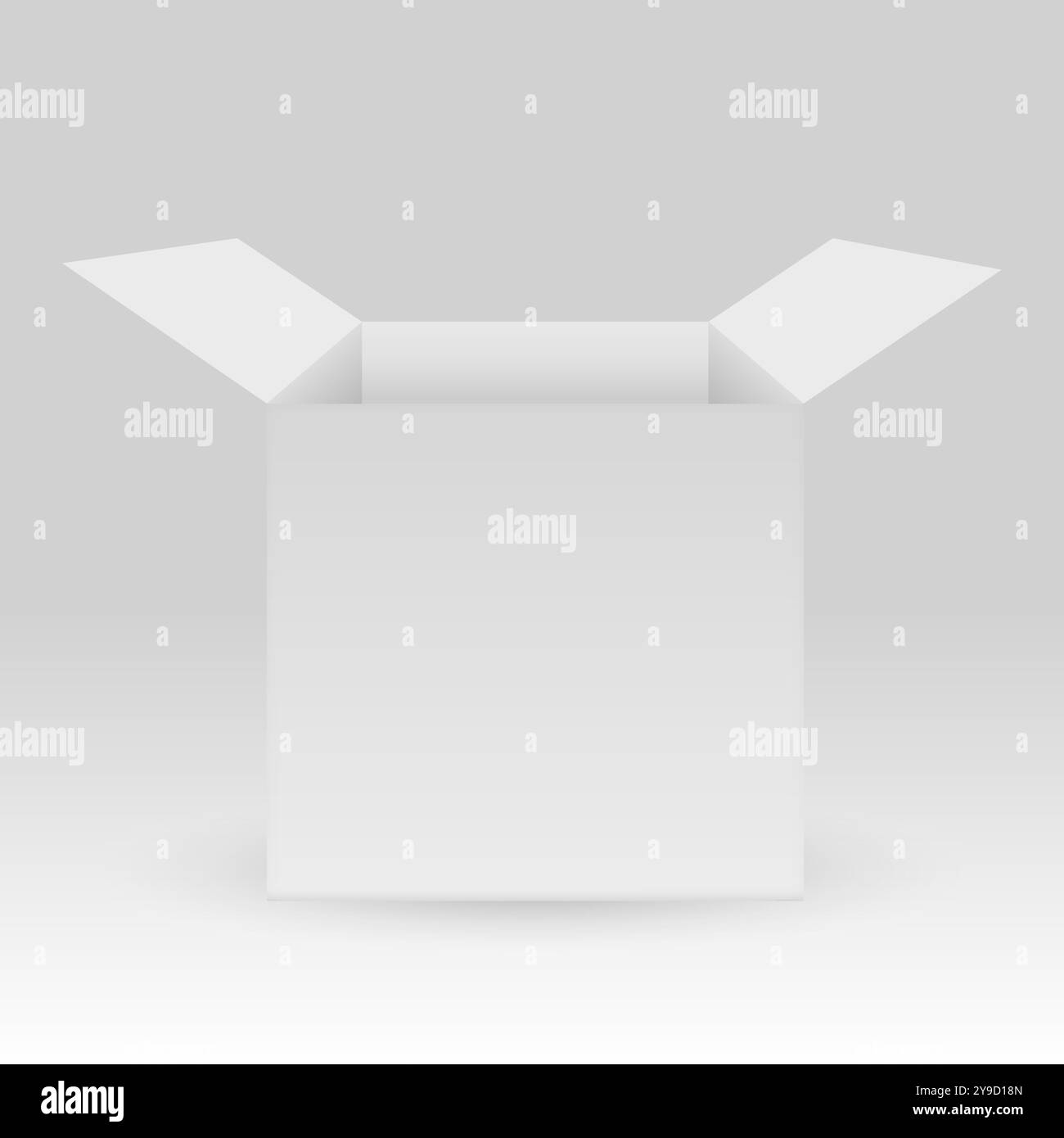 Blank open box isolated on white background. Vector illustration Stock Vector Image & Art - Alamy