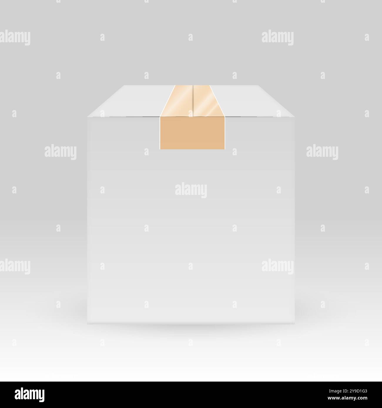 Blank white box adhesive Stock Vector Images - Alamy
