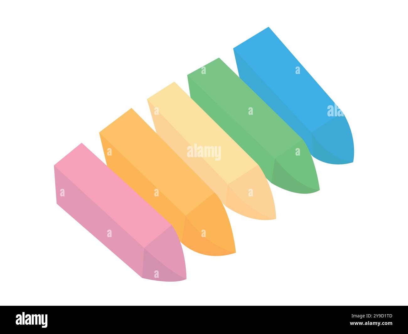 Chalk pieces flat style vector Stock Vector Image & Art - Alamy