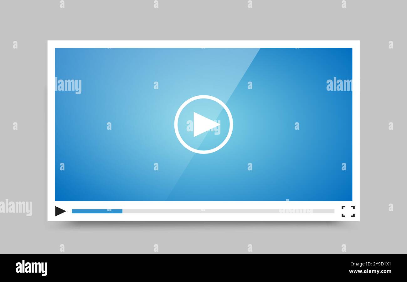Flat video player template for web and mobile apps. Vector illustration Stock Vector Image & Art ...