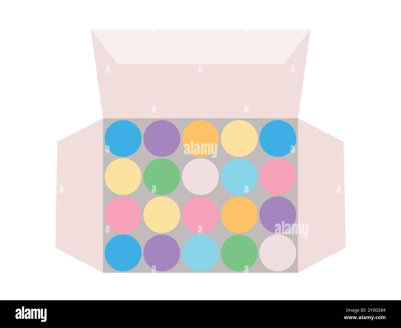 Paper box with chalks top view vector illustration Stock Vector Image ...