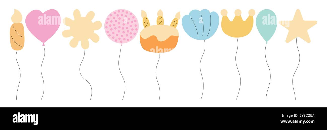 Set of balloons different shapes Stock Vector Image & Art - Alamy