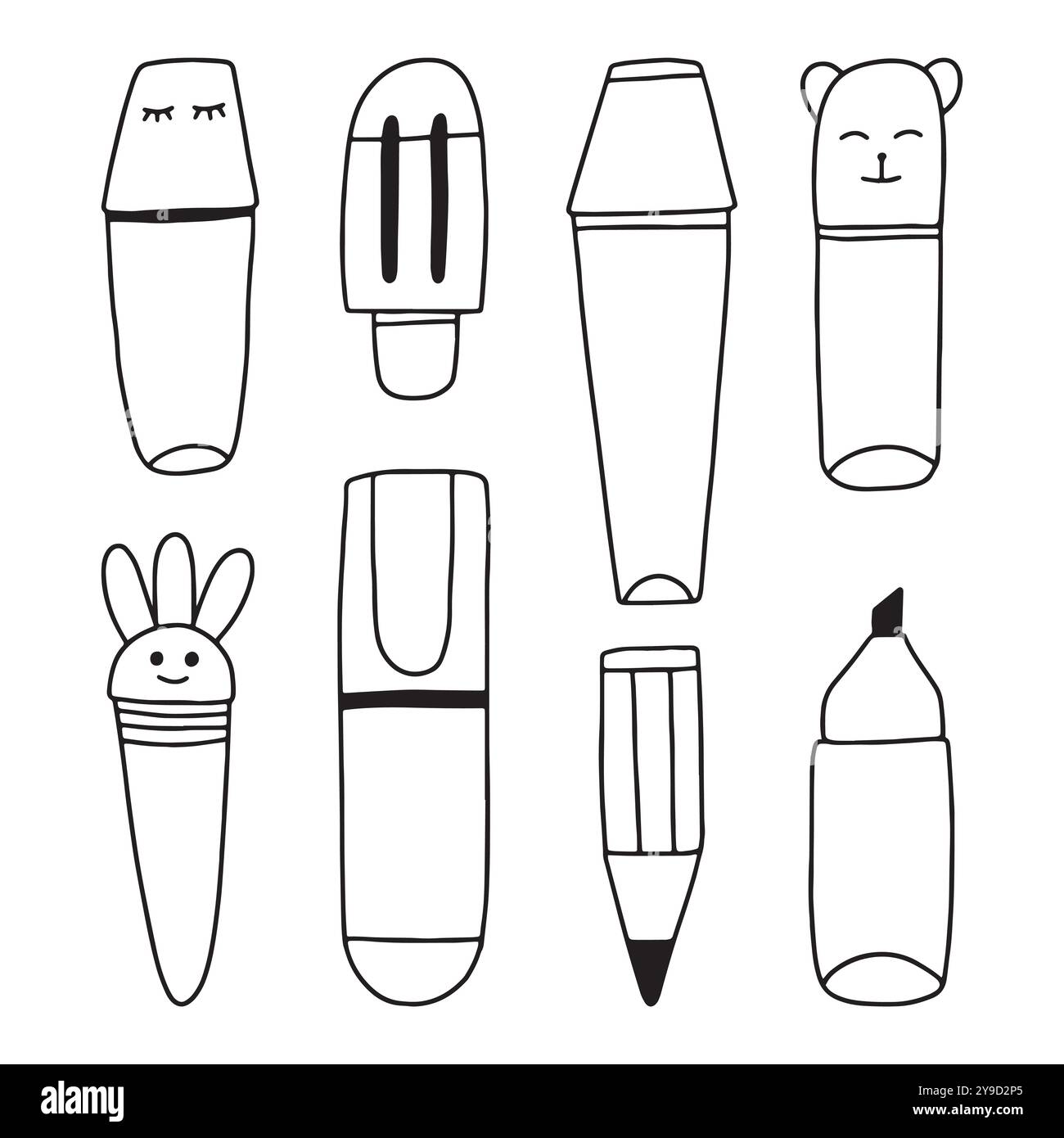 Markers doodle set Stock Vector Image & Art - Alamy