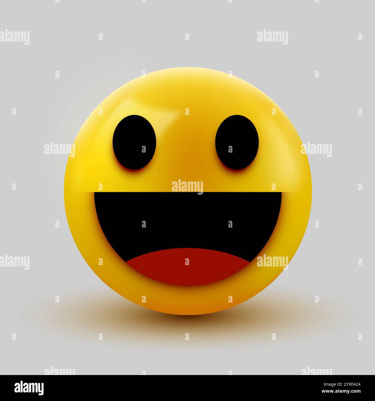 3D smiling ball sign Emoticon Icon Design for Social Network. Grinning ...
