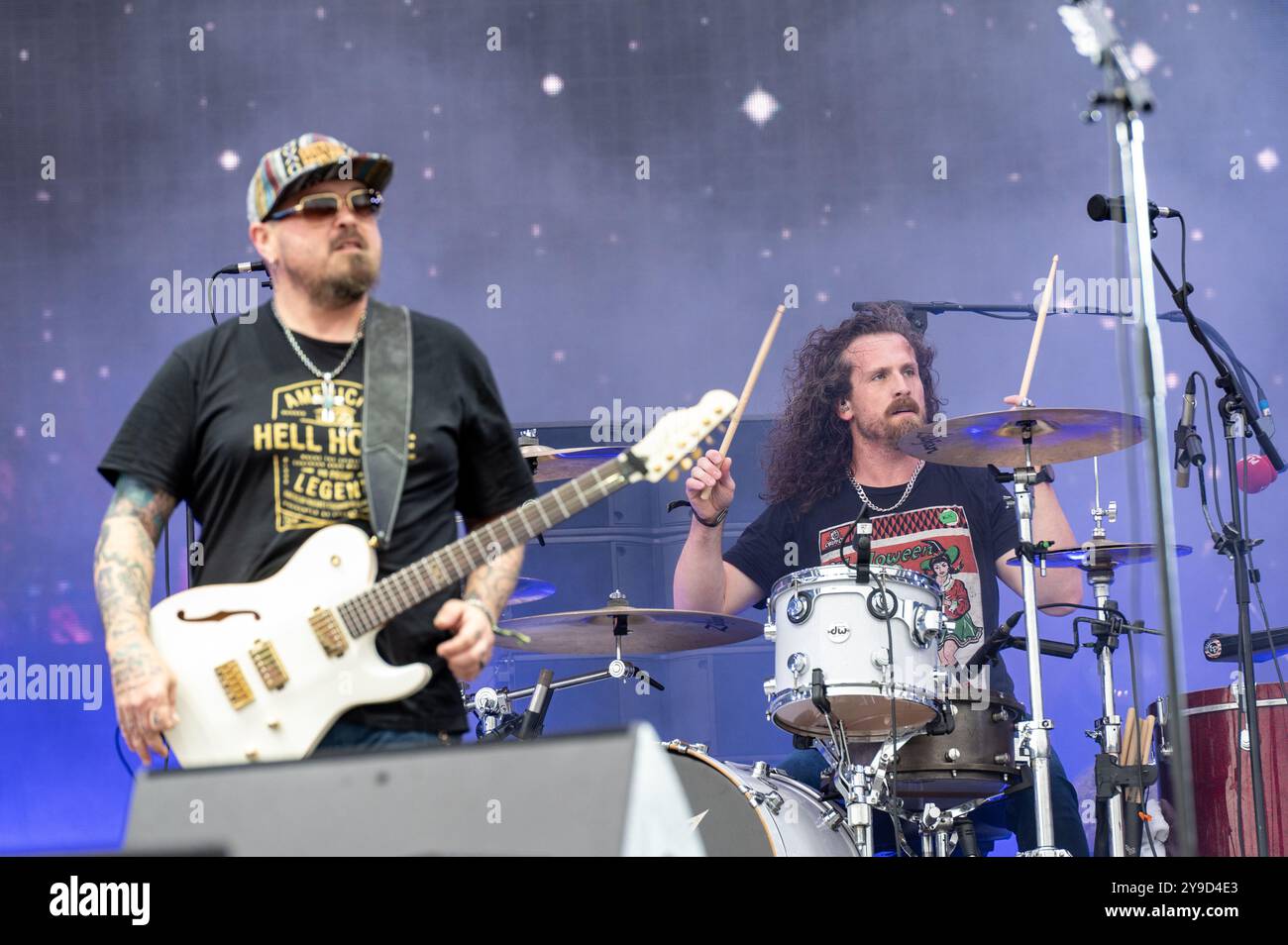 June 29, 2024: Chris Robertson and John Fred Young perform with Black ...