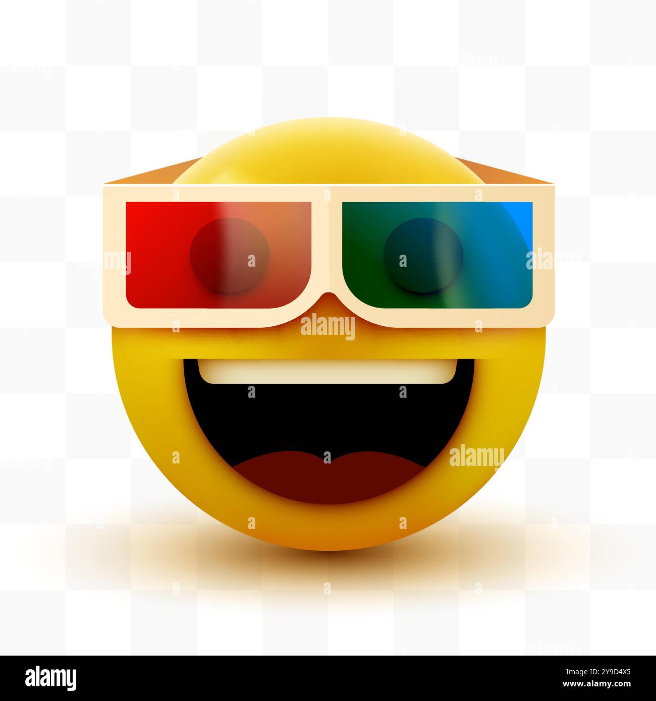 Emoticon watching 3d movie hi-res stock photography and images - Alamy