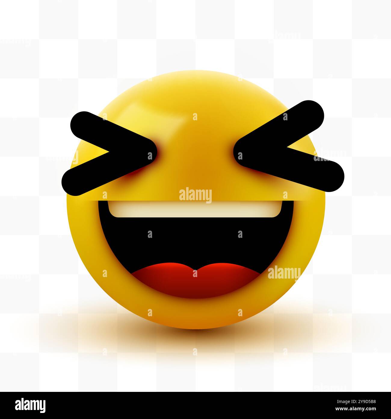 3D smiling ball sign Emoticon Icon Design for Social Network. Grinning ...