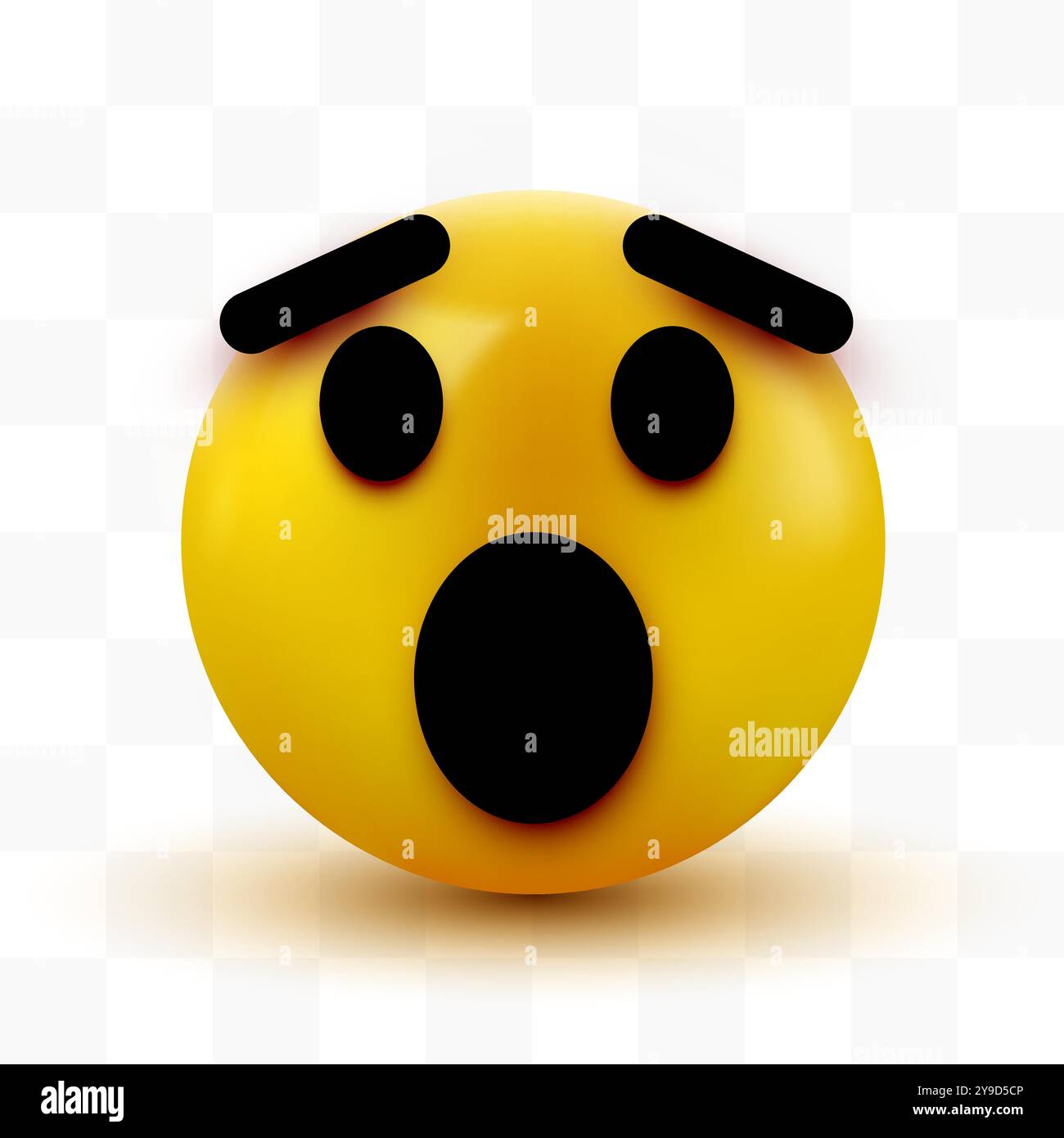 Surprised emoji isolated on white background, shocked emoticon. Vector ...