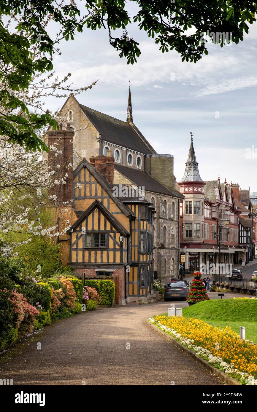 UK, England, Shropshire, Shrewsbury, timber-framed Castle Gates House ...