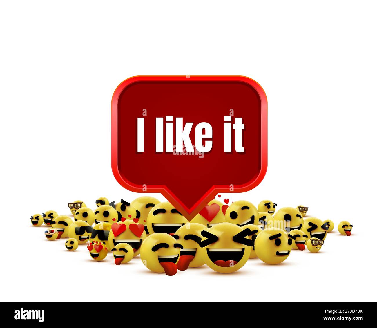 I like it emoji group yellow winking face. Funny cartoon emoticon icon ...