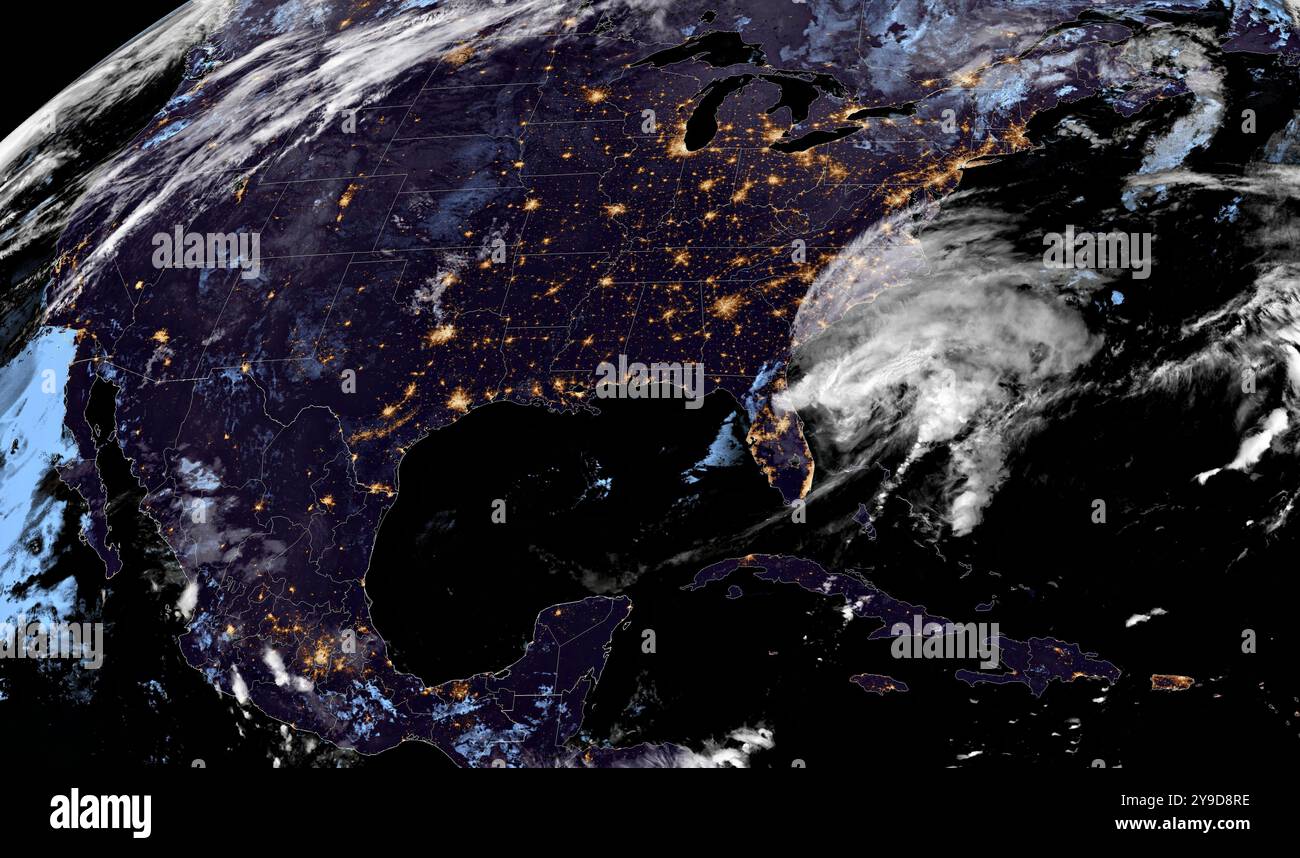 Gulf of Mexico, United States. 10 October, 2024. Dawn view of Hurricane ...