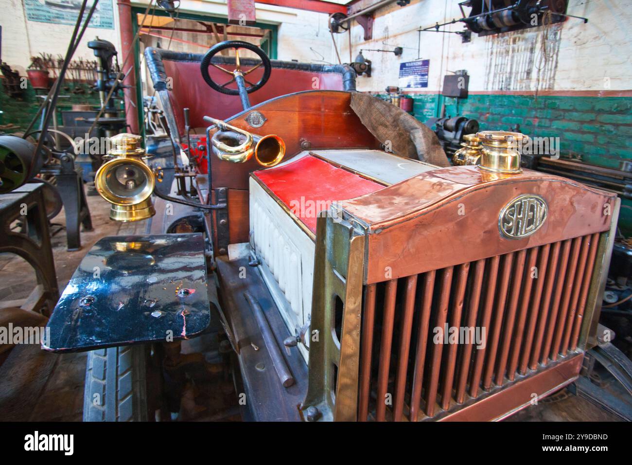 Beamish museum, Vintage, car, garage, The Town, Durham, England, Garage ...