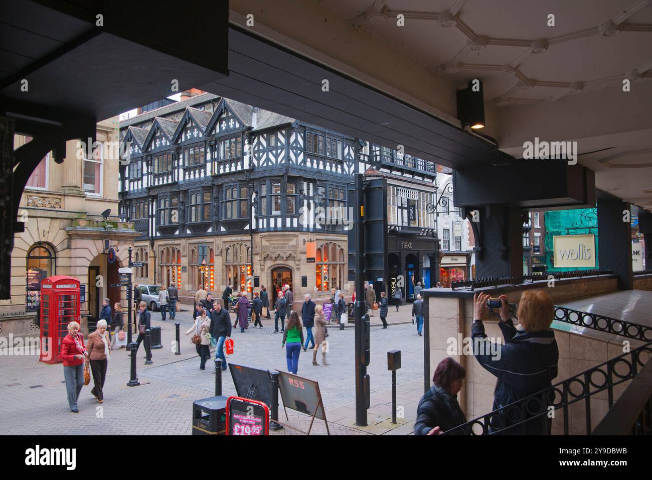 Chester city centre, rows arcade, England, March, 2011 Stock Photo - Alamy