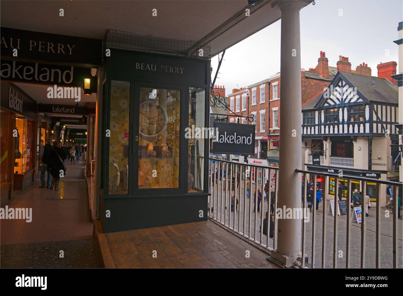 Chester city centre, rows arcade, England, March, 2011 Stock Photo - Alamy