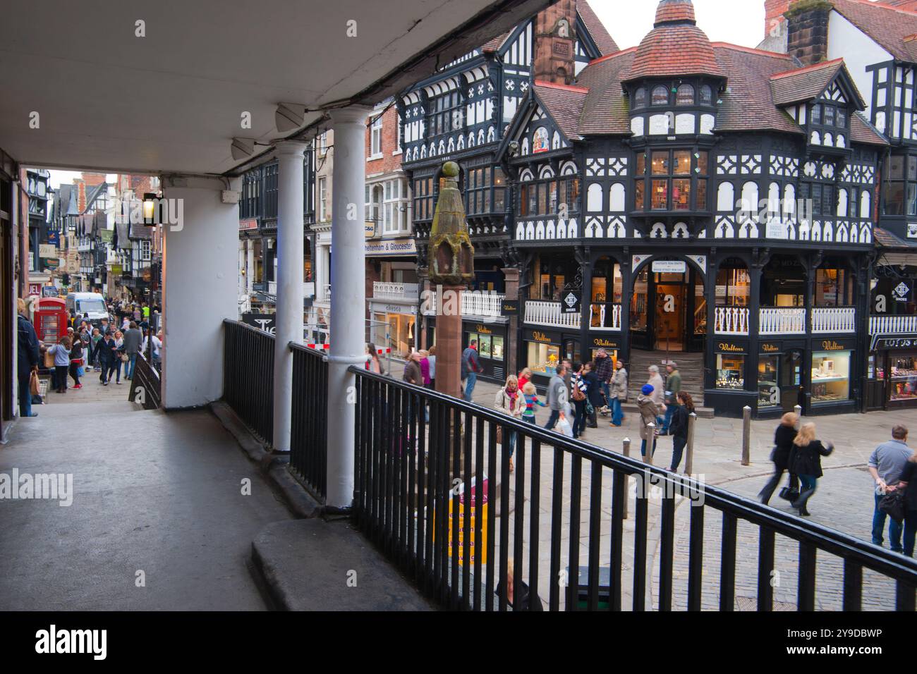 Chester city centre, rows arcade, England, March, 2011 Stock Photo - Alamy