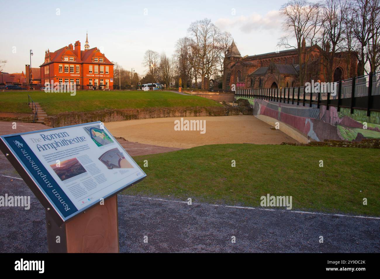 Roman amphitheatre, Chester city centre, England, March, 2011 Stock ...