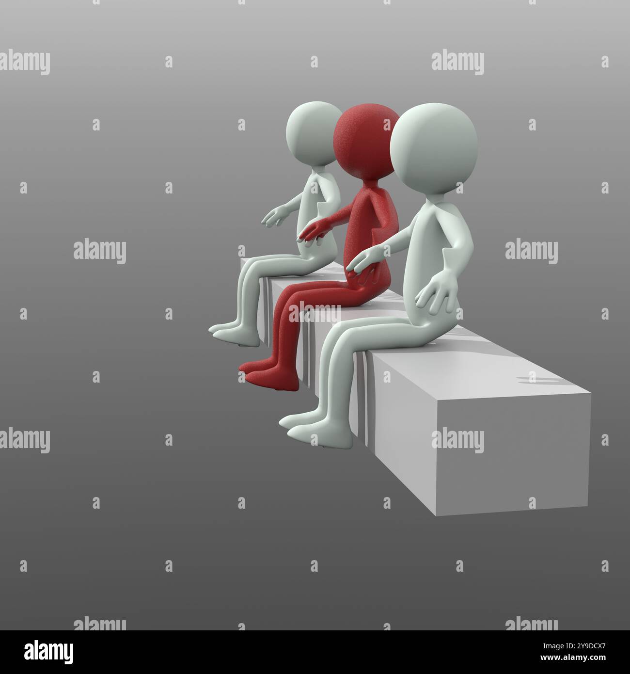 Three people on bench holding hands hi-res stock photography and images ...