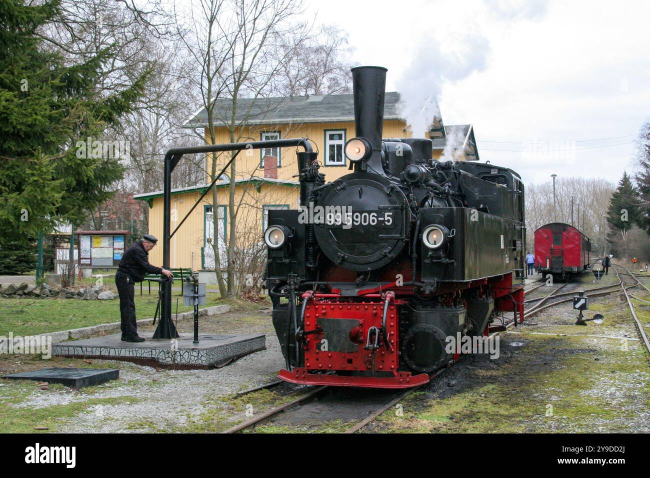 A Harz narrow gauge railway, steam train at Hasselfelde Stock Photo - Alamy