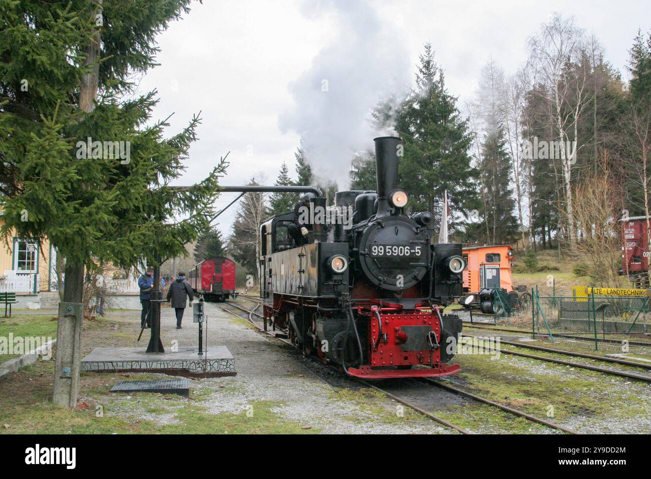 A Harz narrow gauge railway, steam train at Hasselfelde Stock Photo - Alamy