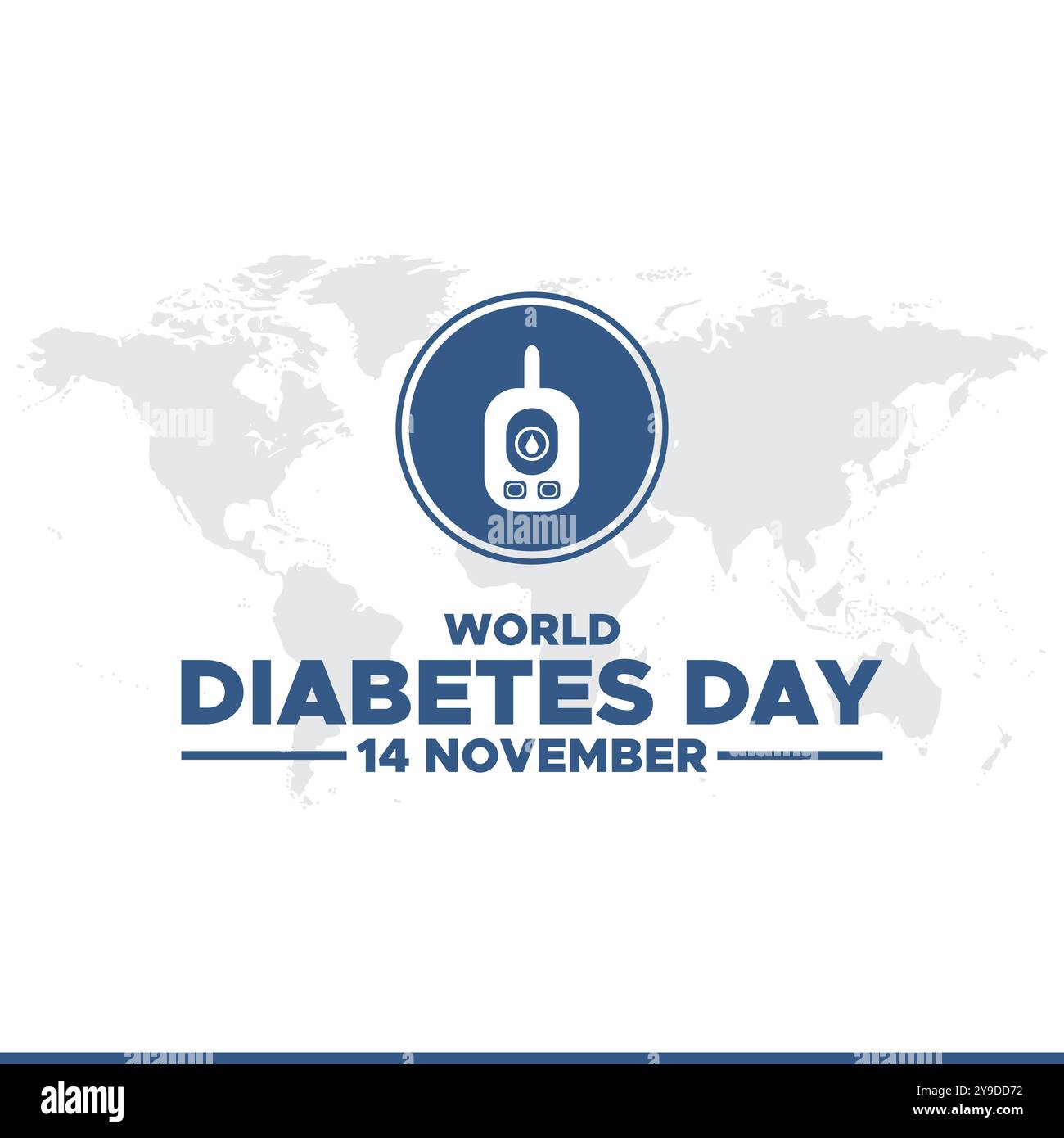 World Diabetes Day, 14 November, greeting card, stock illustration ...