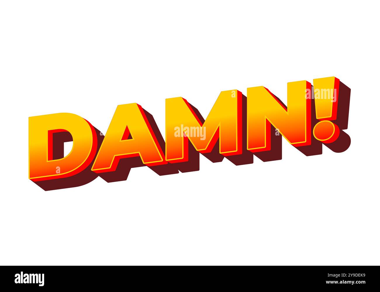 Damn. Text effect design with modern color and 3D look Stock Vector ...