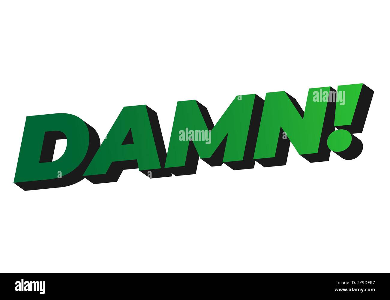 Damn. Text effect design with modern color and 3D look Stock Vector ...
