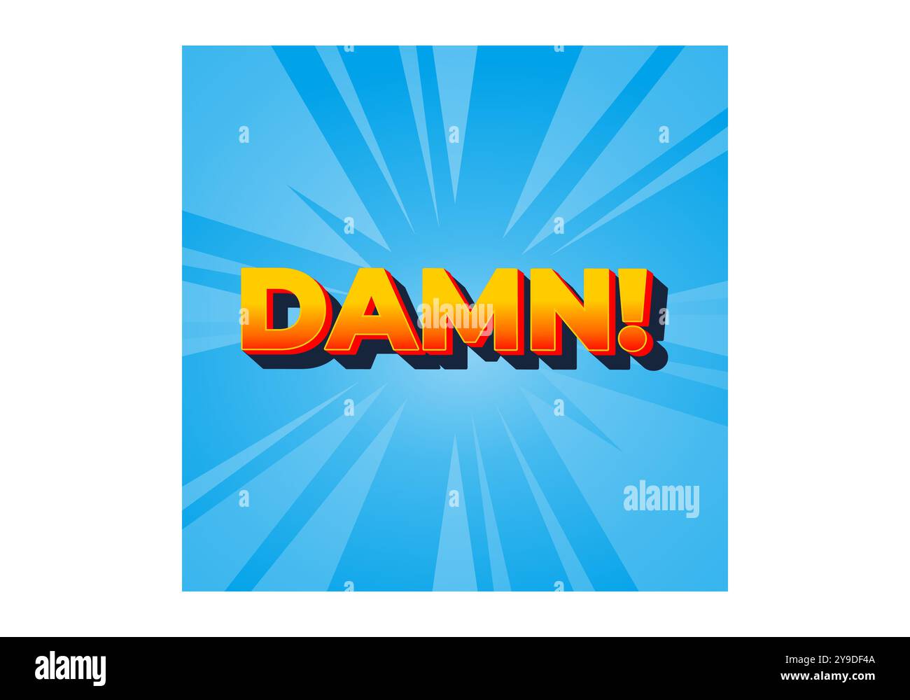 Damn. Text effect design with modern color and 3D look Stock Vector ...