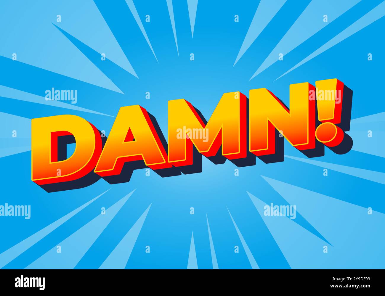 Damn. Text effect design with modern color and 3D look Stock Vector ...