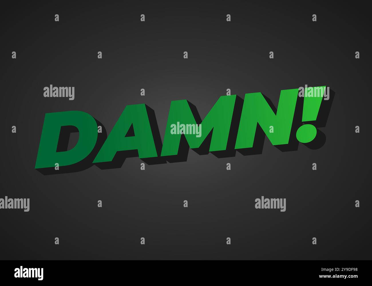 Damn. Text effect design with modern color and 3D look Stock Vector ...