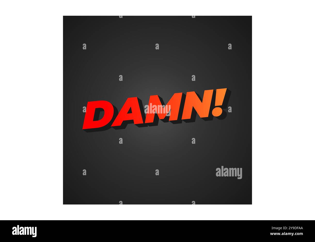 Damn. Text effect design with modern color and 3D look Stock Vector ...
