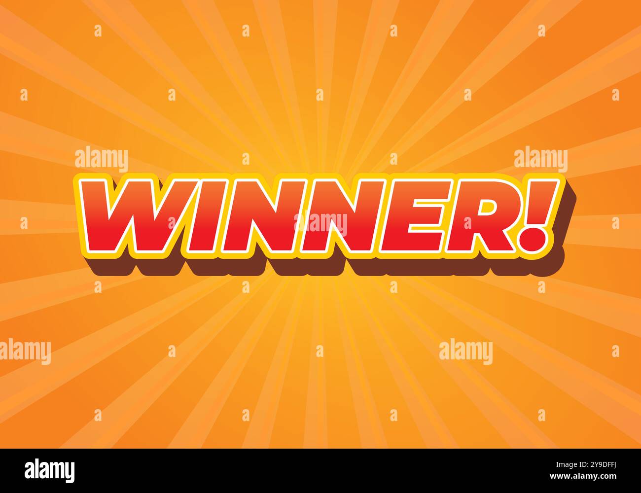 Winner. Text effect design with modern color in 3D style Stock Vector ...