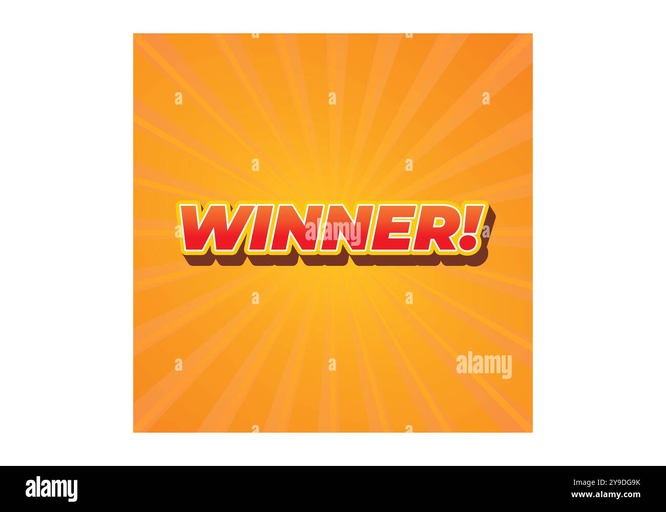 Winner. Text effect design with modern color in 3D style Stock Vector ...