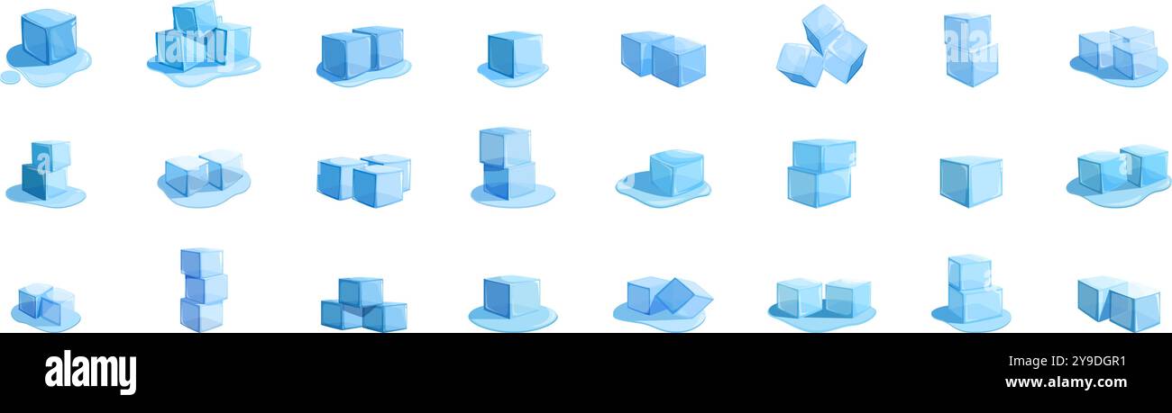 Puddles melting ice surface Stock Vector Images - Alamy