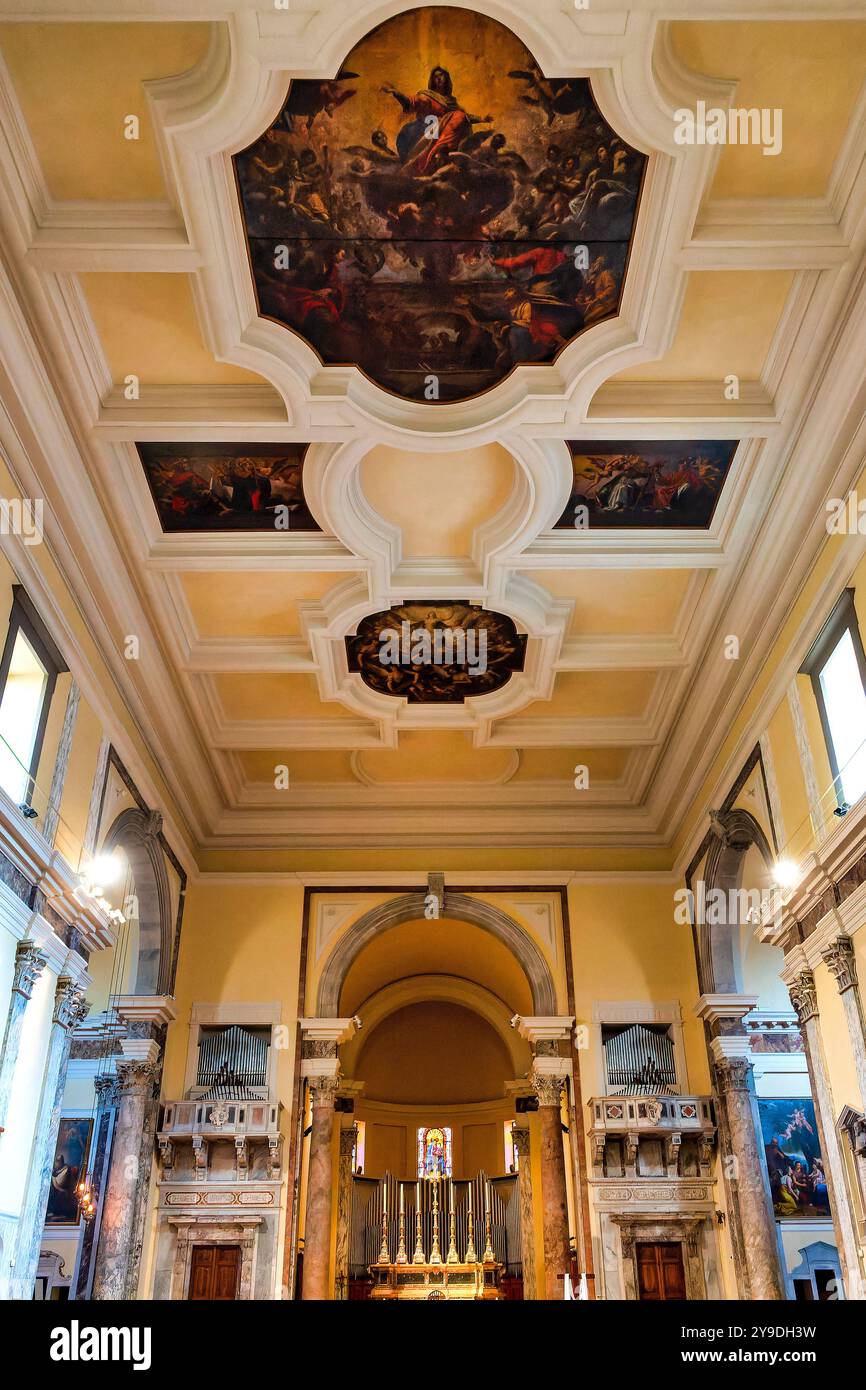 The interior of the Duomo of Livorno (Cattedrale di San Francesco ...