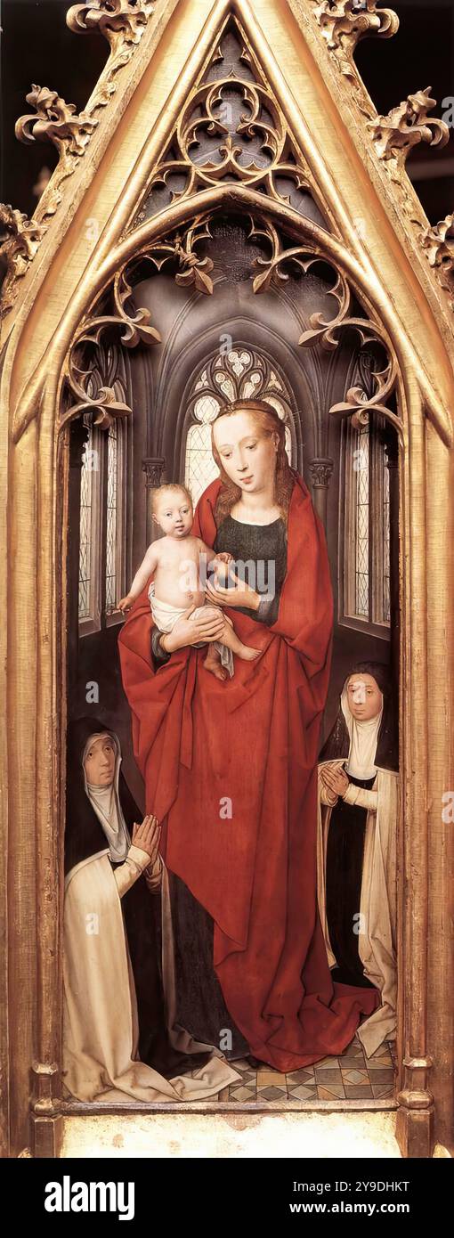 MEMLING, Hans (b. ca. 1440, Seligenstadt, d. 1494, Bruges) St Ursula Shrine: Virgin and Child ...