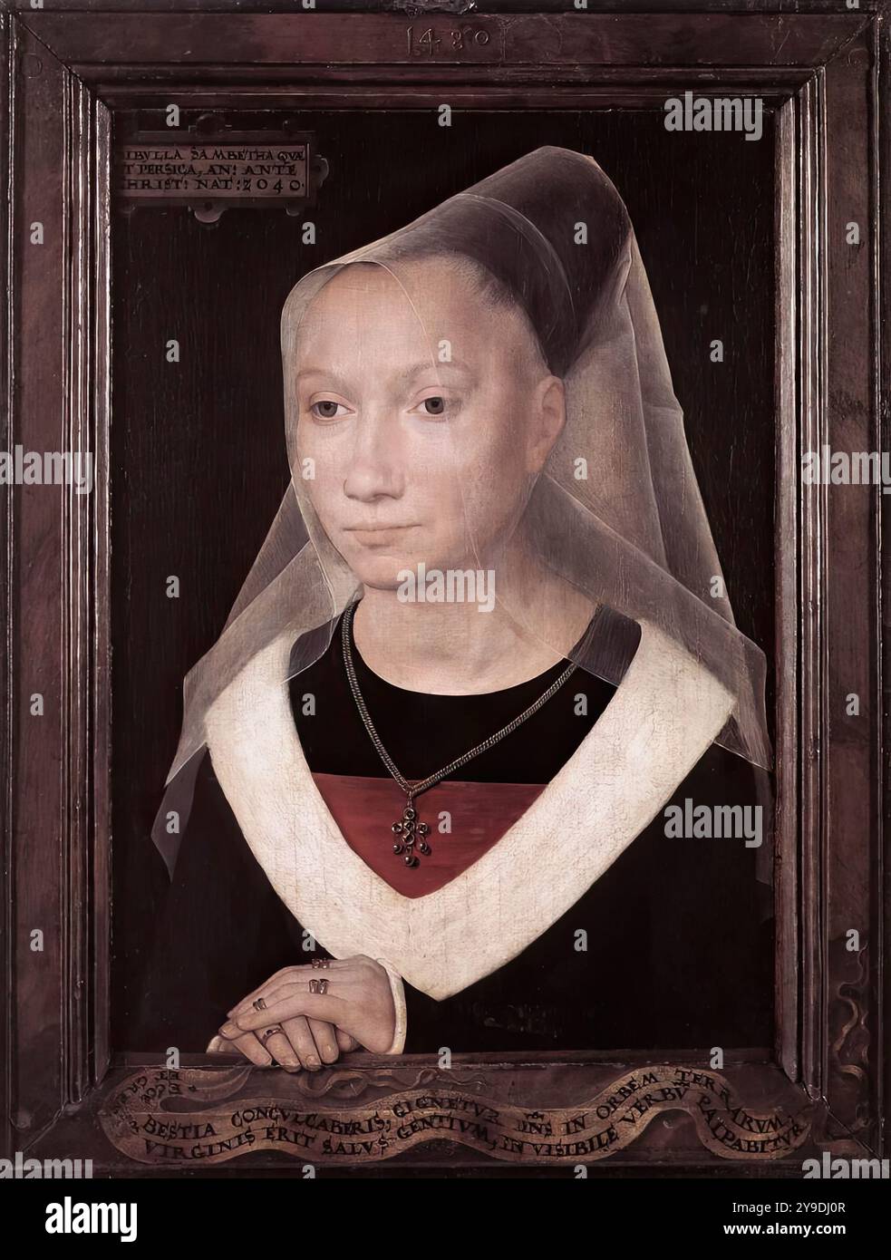 MEMLING, Hans (b. ca. 1440, Seligenstadt, d. 1494, Bruges) Portrait of a Young Woman 1480 Oil on ...