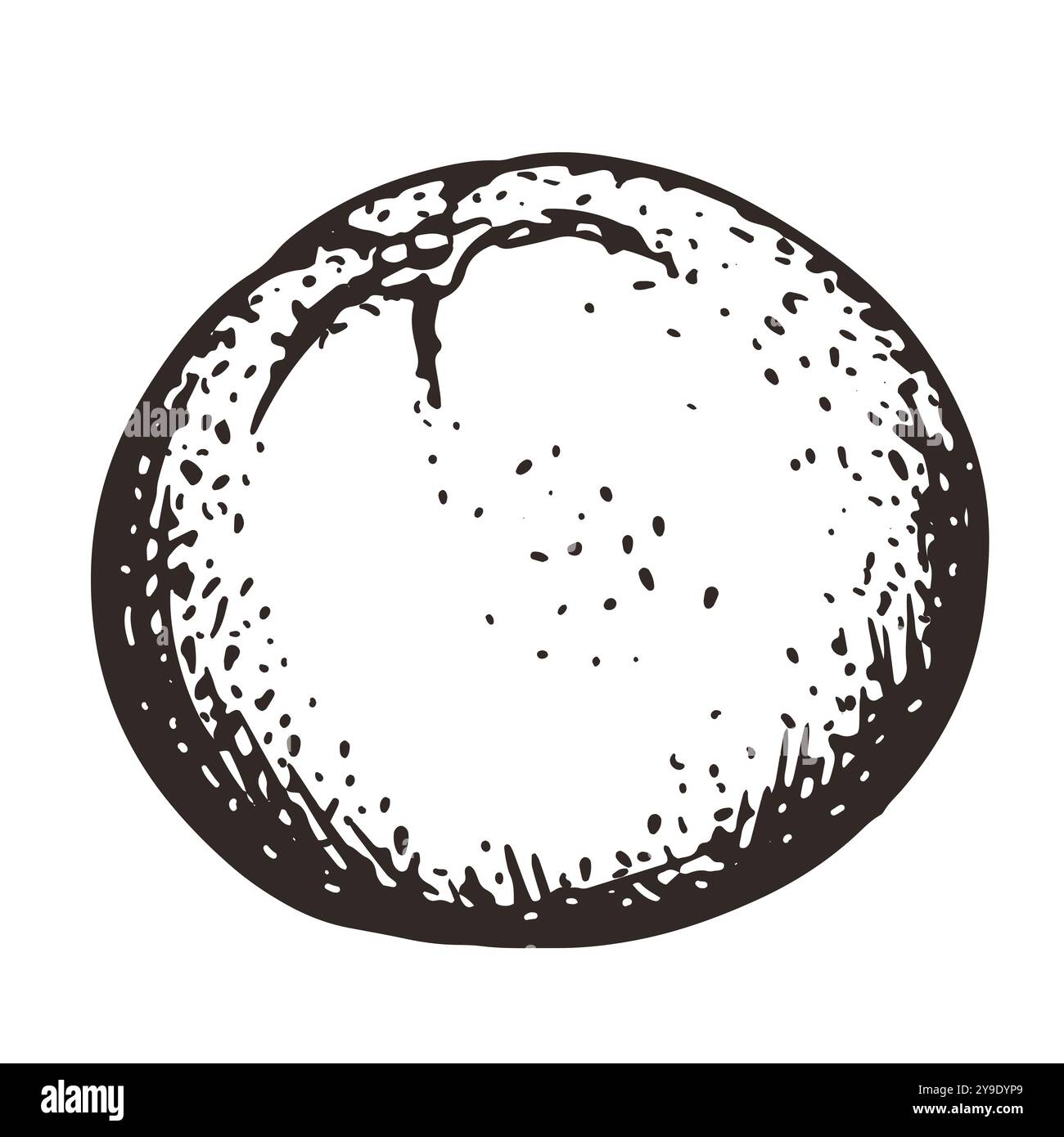 Vector hand drawn orange. Monochrome sketches of citrus fruits ...