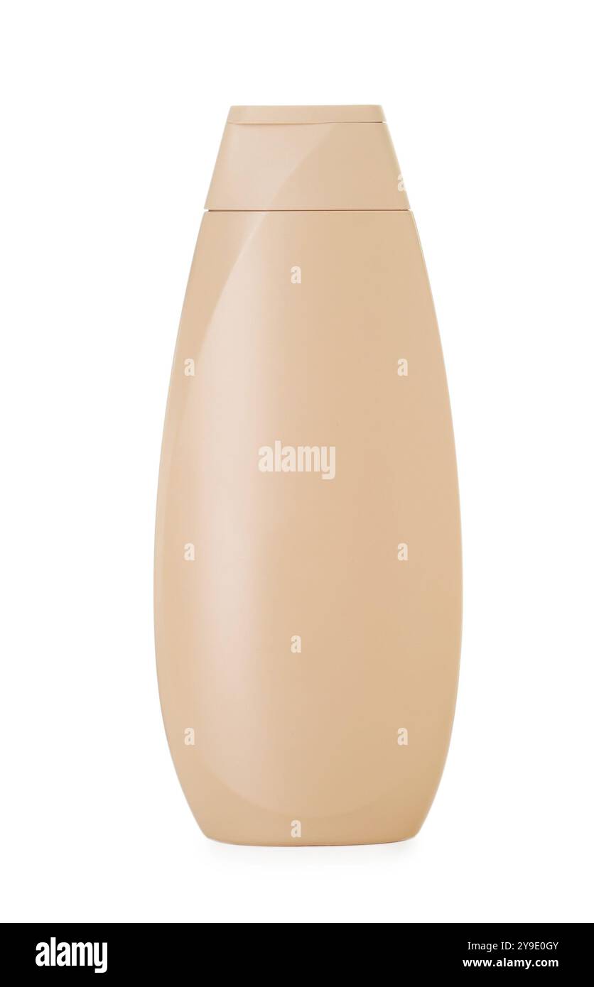 One blank bottle of shampoo isolated on white Stock Photo - Alamy