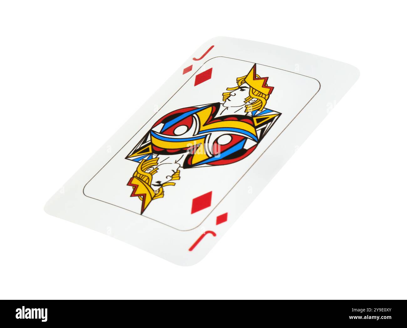 Poker game. One playing card isolated on white Stock Photo - Alamy