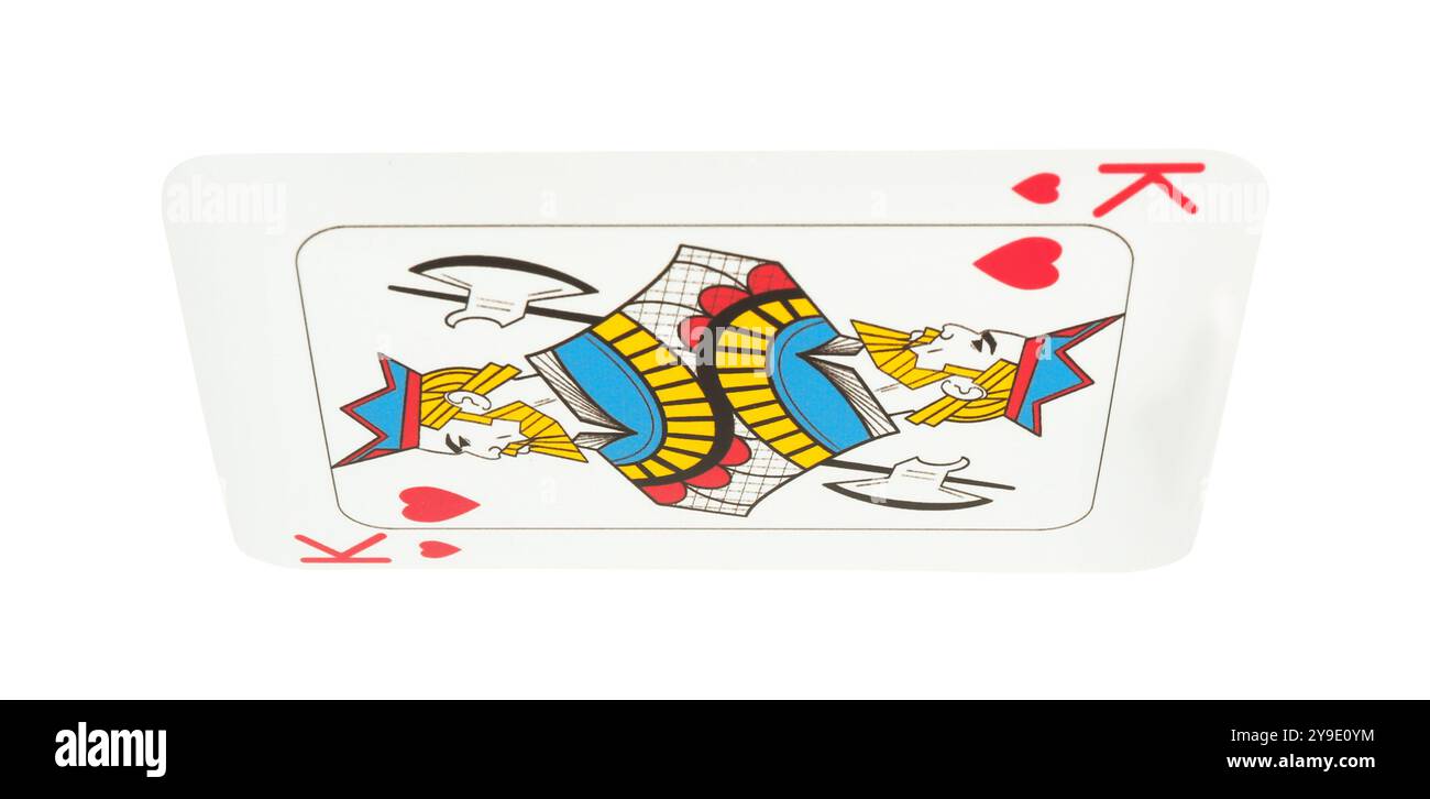 Poker game. One playing card isolated on white Stock Photo - Alamy