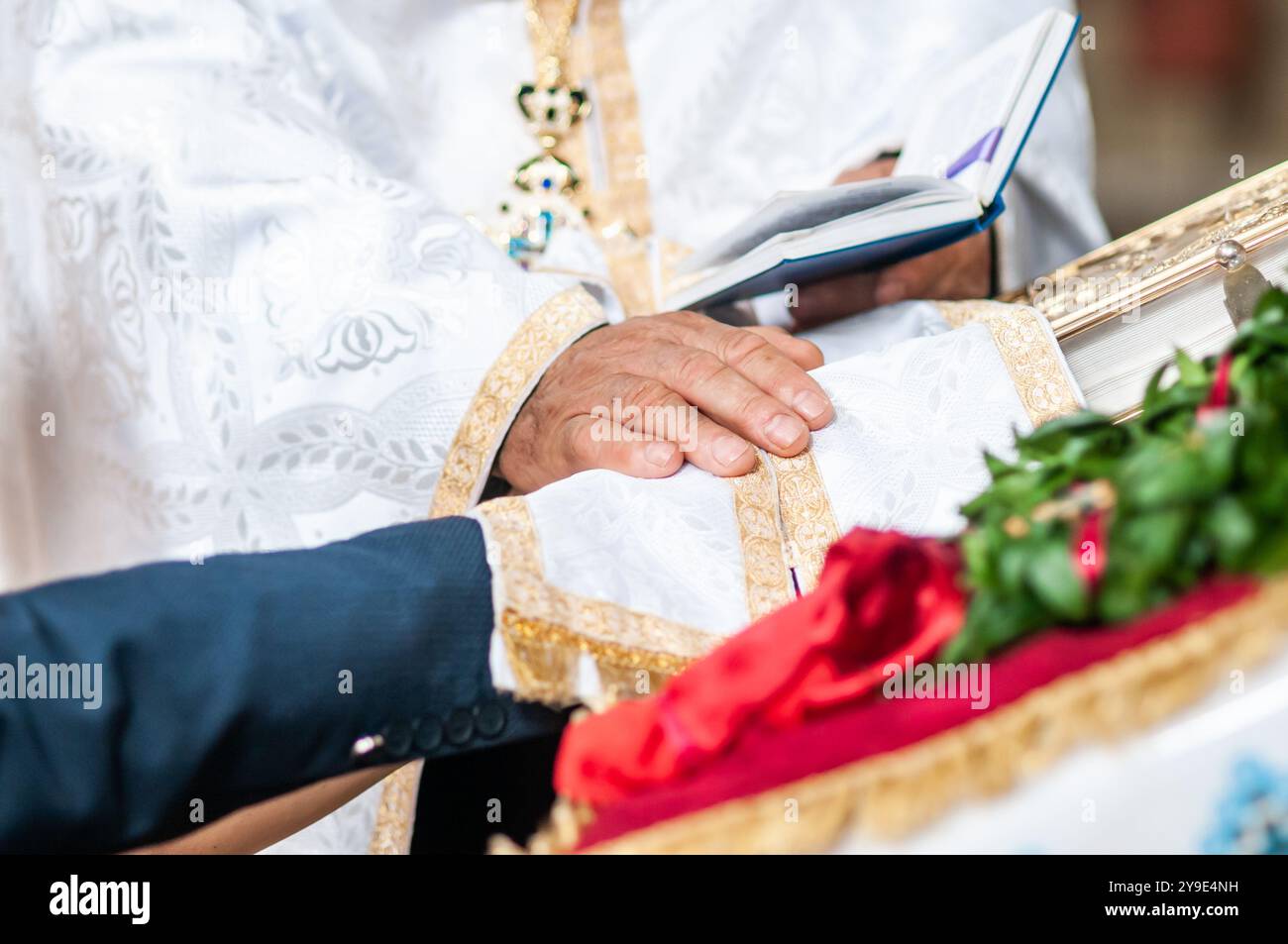 Sacred Moments: The Exchange of Blessings in a Cherished Ceremony Stock ...