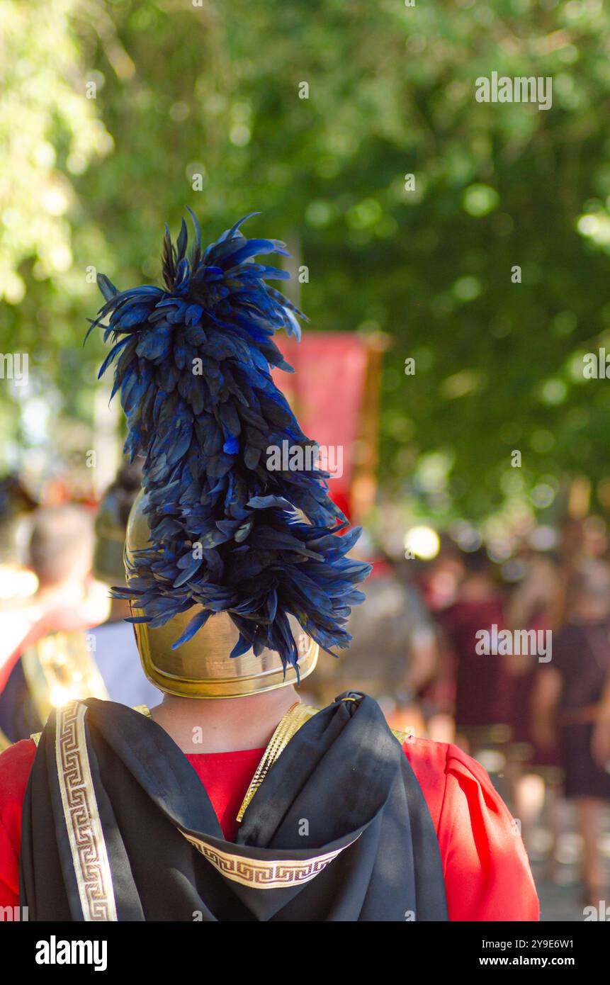 roman legion general with in a historical reenactment party of the ...