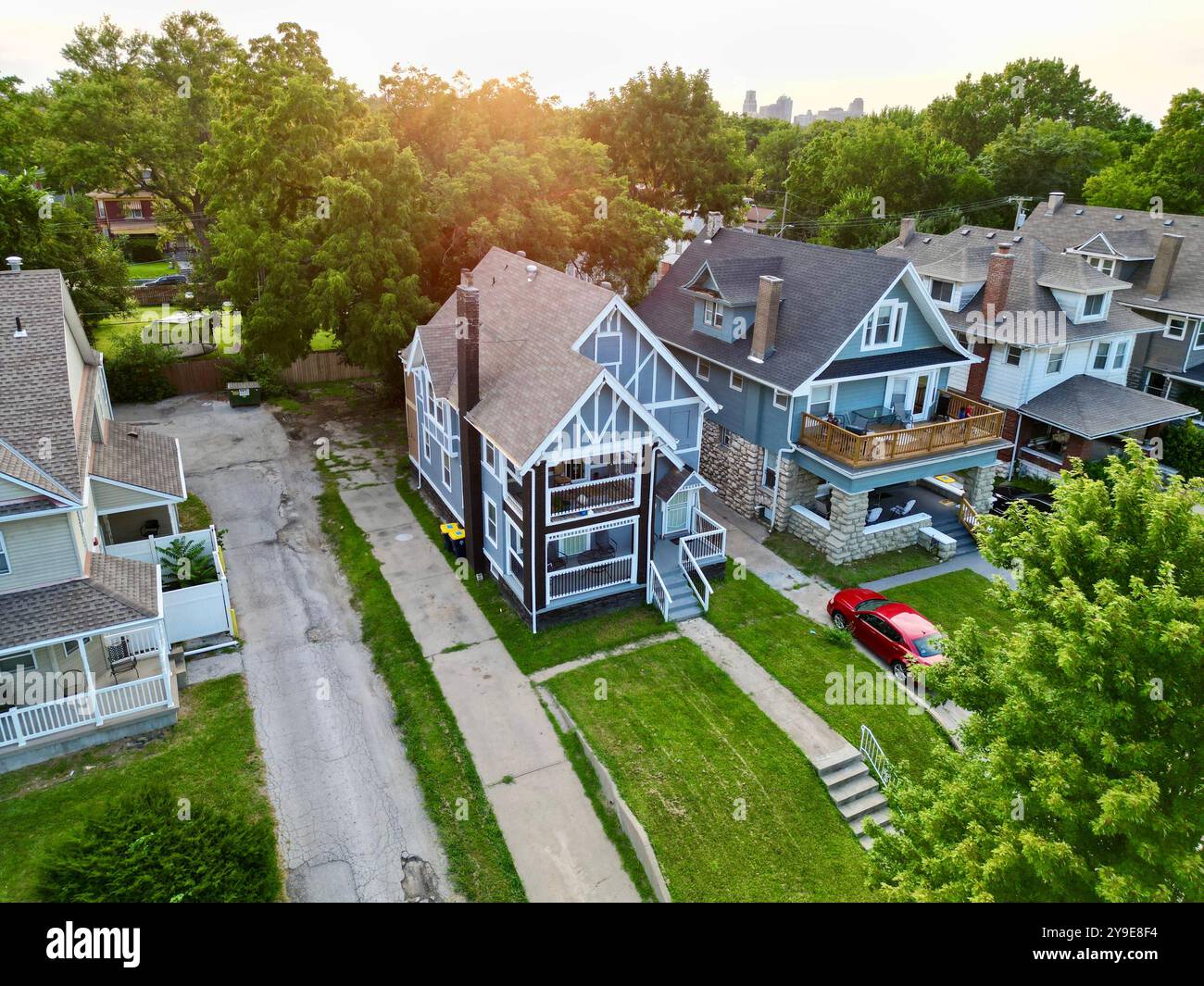 Top down trees sunset aerial hi-res stock photography and images - Alamy