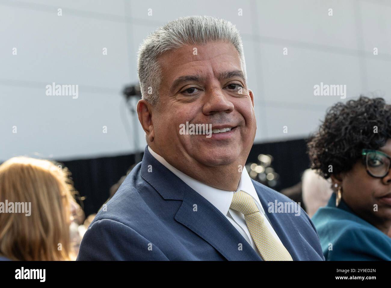 Brooklyn district attorney Eric Gonzalez attends Governor Kathy Hochul ...