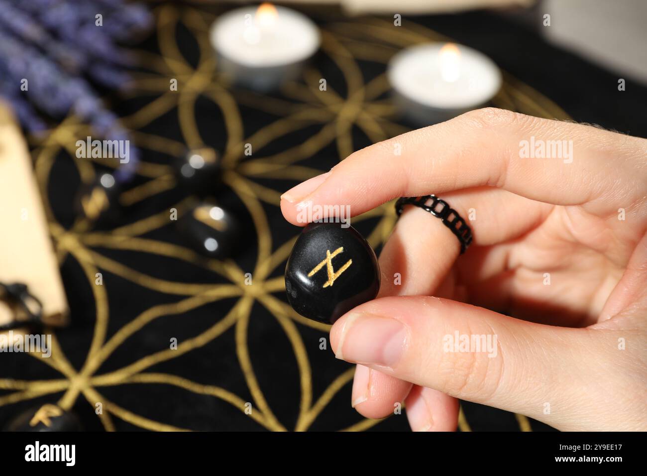 Closeup old magic rune hi-res stock photography and images - Alamy
