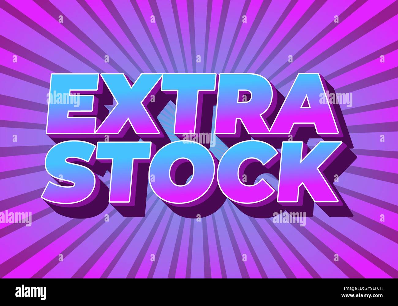 Extra stock. Text effect design in eye catching colors for promotional ...