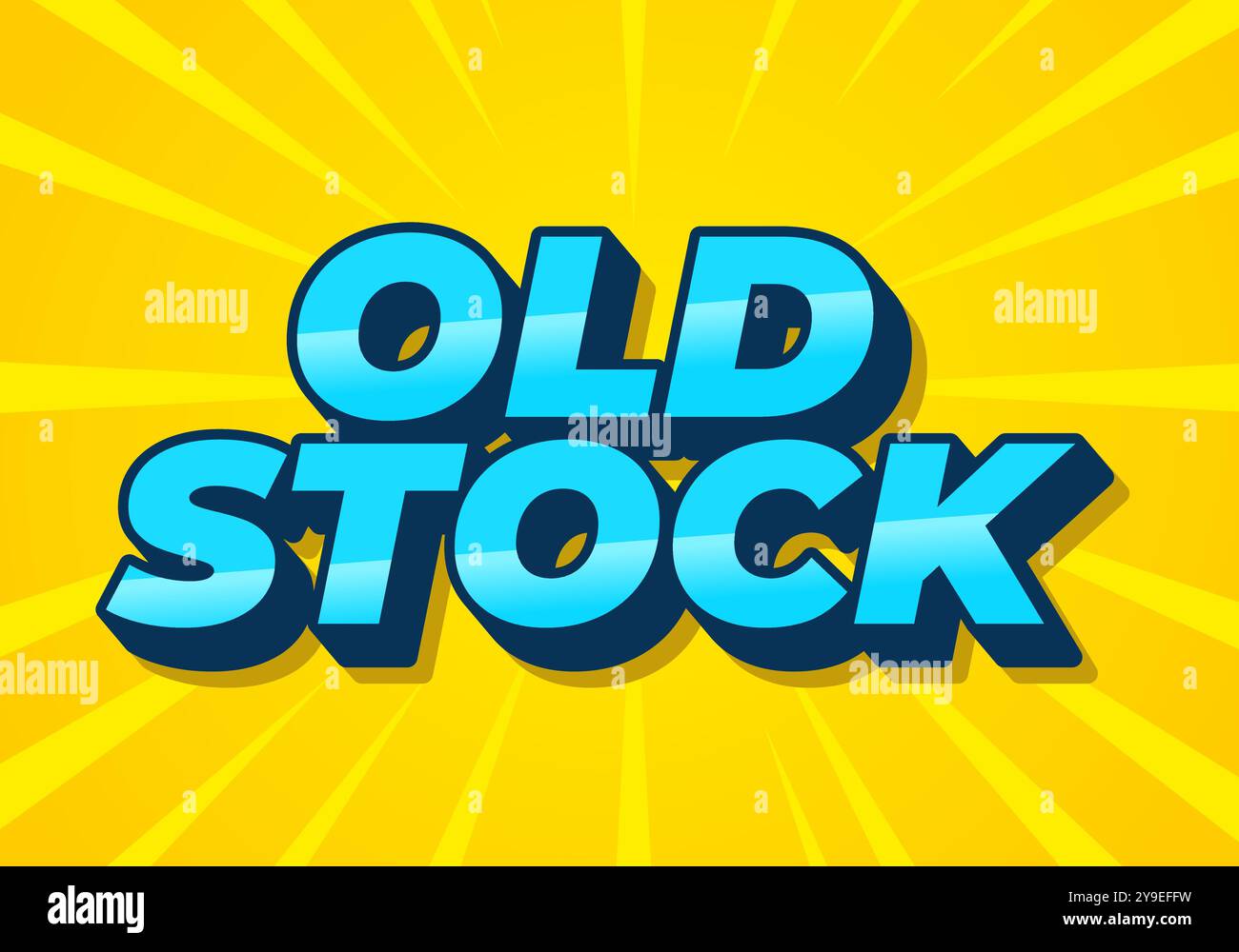 Old stock. Text effect design in 3D look with pop up colors for ...