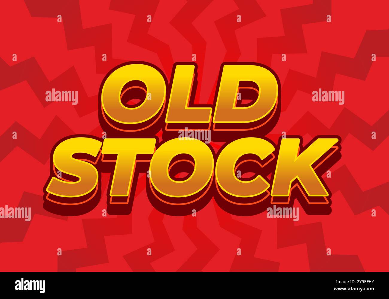 Old stock. Text effect design in 3D look with pop up colors for ...