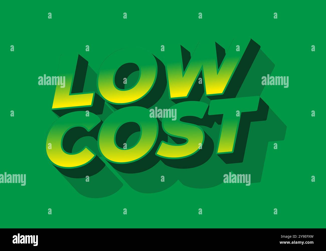 Low cost. Text effect design in 3D style for promotional ads Stock ...