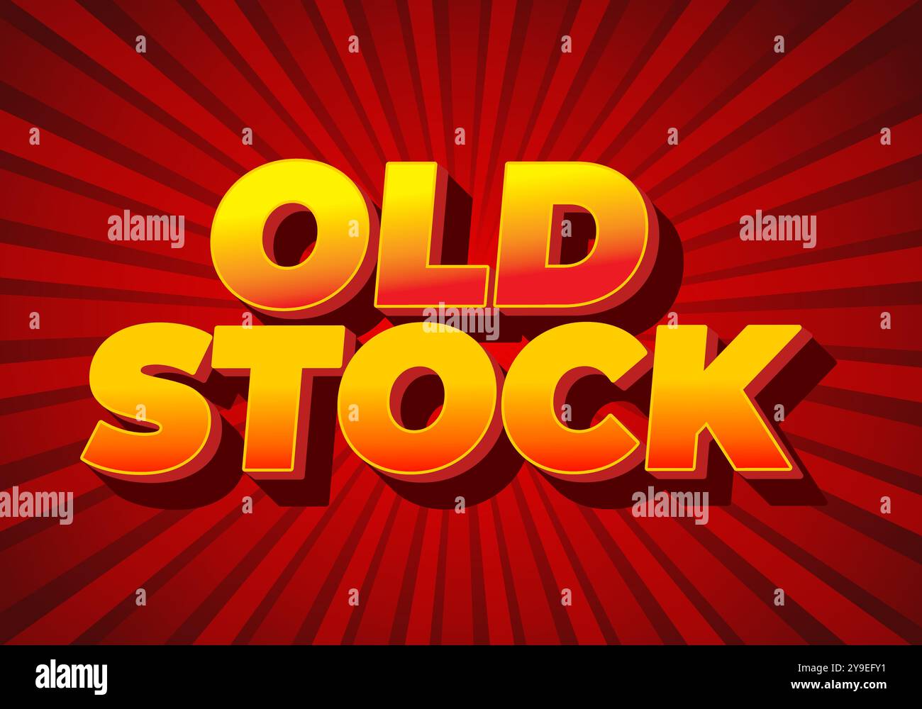 Old stock. Text effect design in 3D look with pop up colors for ...